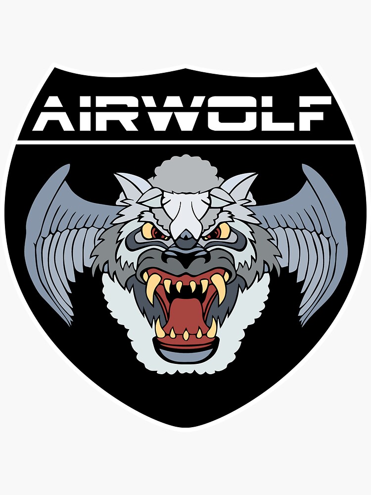 "Airwolf - Inspired by Airwolf" Sticker for Sale by WonkyRobot | Redbubble