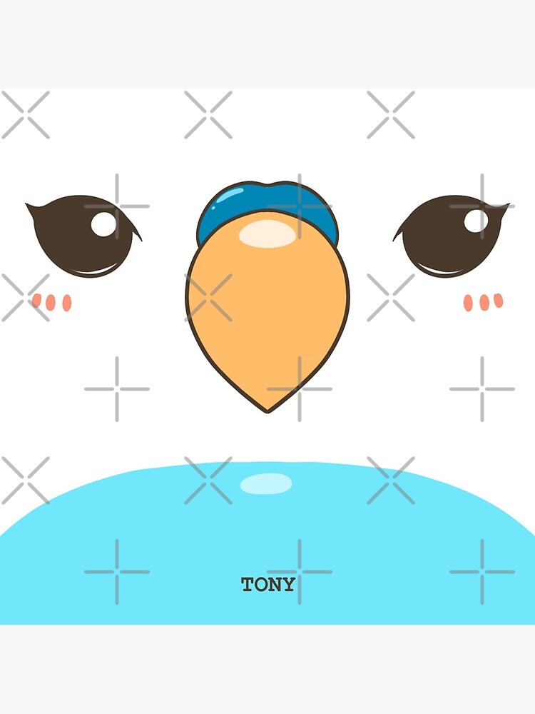 "Tony Face" Sticker by birdyfulme | Redbubble