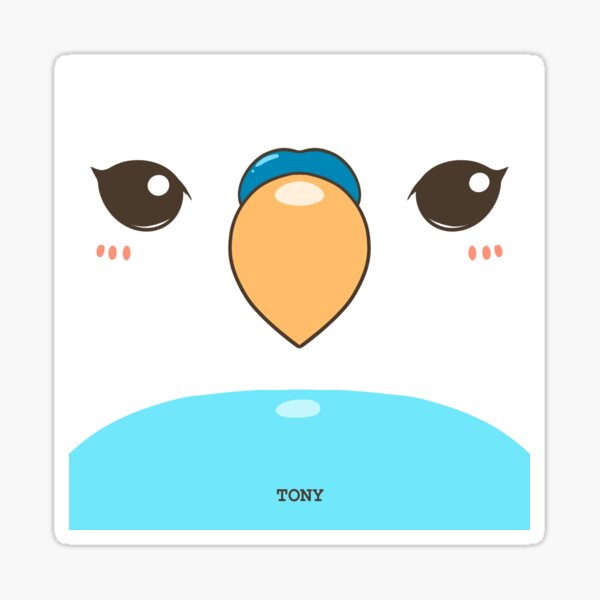 "Tony Face" Sticker by birdyfulme | Redbubble