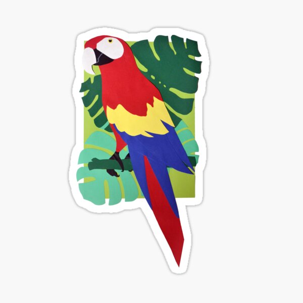 "Macaw" Sticker for Sale by SammiSketcher | Redbubble