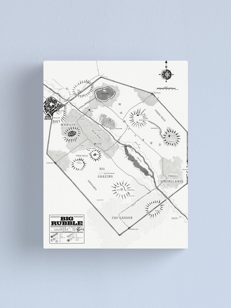 "Map of The Big Rubble" Canvas Print for Sale by Chaosium | Redbubble