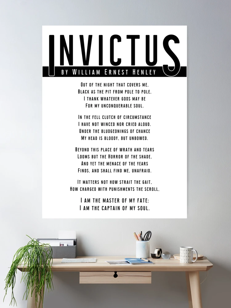 Invictus Poem Poster