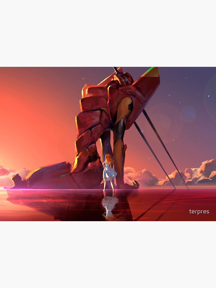 "Evangelion EVA02" Sticker by terpres | Redbubble