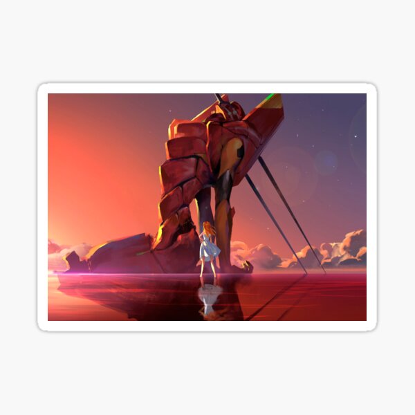 "Evangelion EVA02" Sticker by terpres | Redbubble