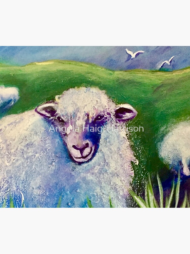 "Grinning Sheep . " Poster for Sale by Angelahh | Redbubble