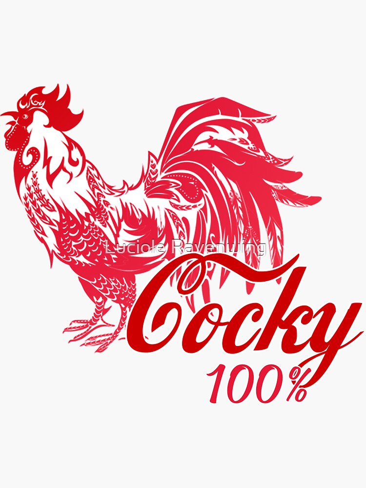 "Cocky Sticker" Sticker for Sale by StaceyVaughn | Redbubble