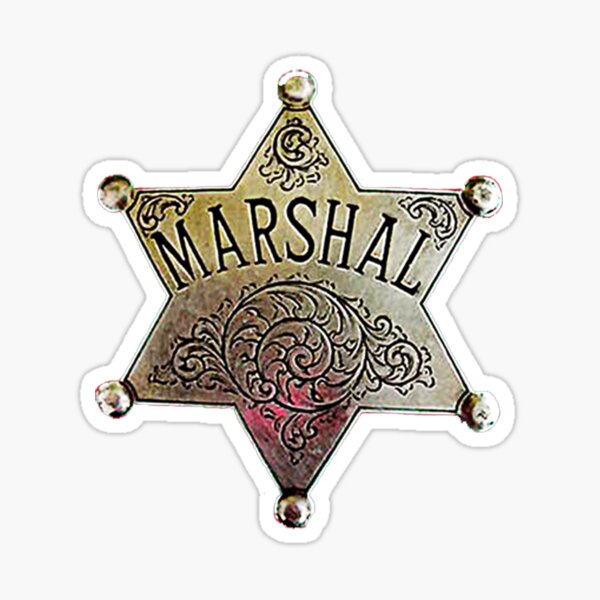 "Marshal" Sticker for Sale by lawrencebaird | Redbubble