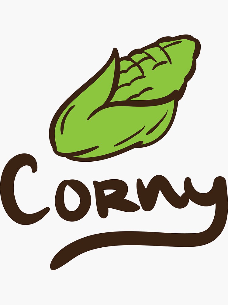 "Corny" Sticker for Sale by SVDesignatVasil | Redbubble