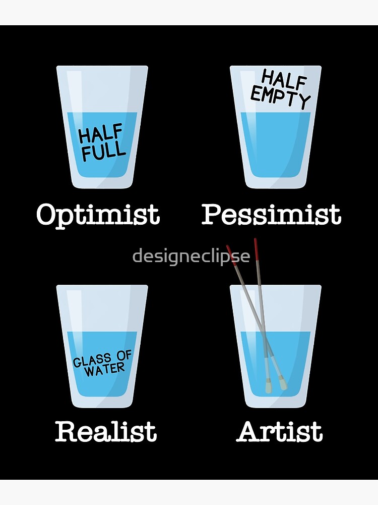 "Artist Optimist Pessimist Realist" Poster for Sale by designeclipse ...