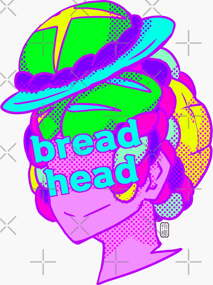 "Bread Head" Sticker by RenaInnocenti | Redbubble