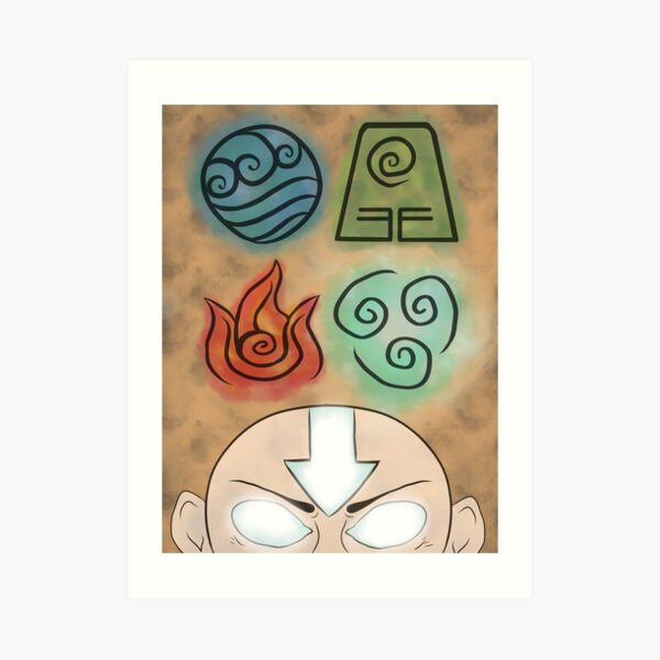 "Avatar Aang (Remake)" Art Print for Sale by aelmz | Redbubble
