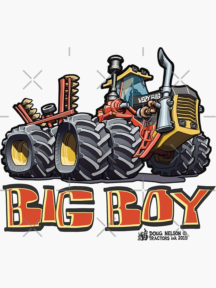 "Big Boy Tractor" Sticker by tractor-doug | Redbubble