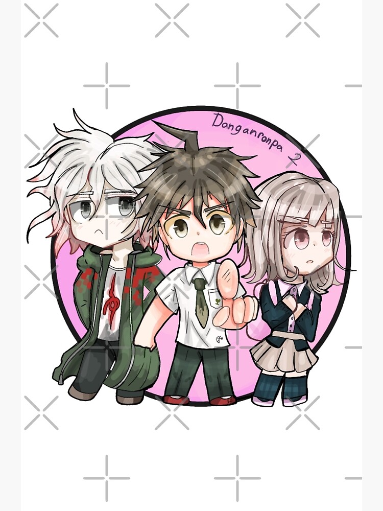"Danganronpa 2 Hajime, Chiaki and Nagito chibi: By Kībo" Art Print by ...