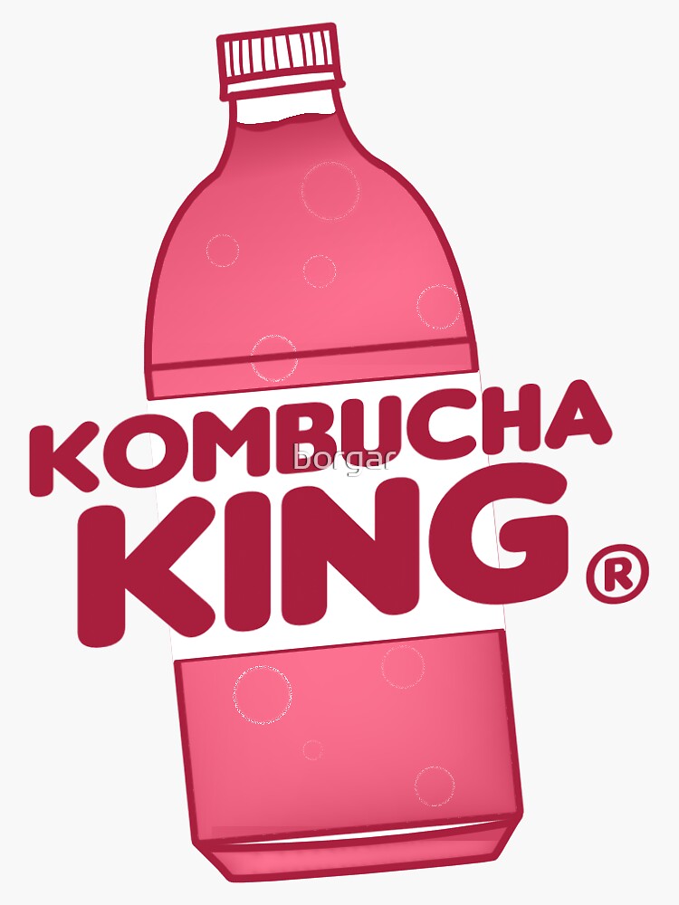 "Kombucha King" Sticker for Sale by borgar | Redbubble