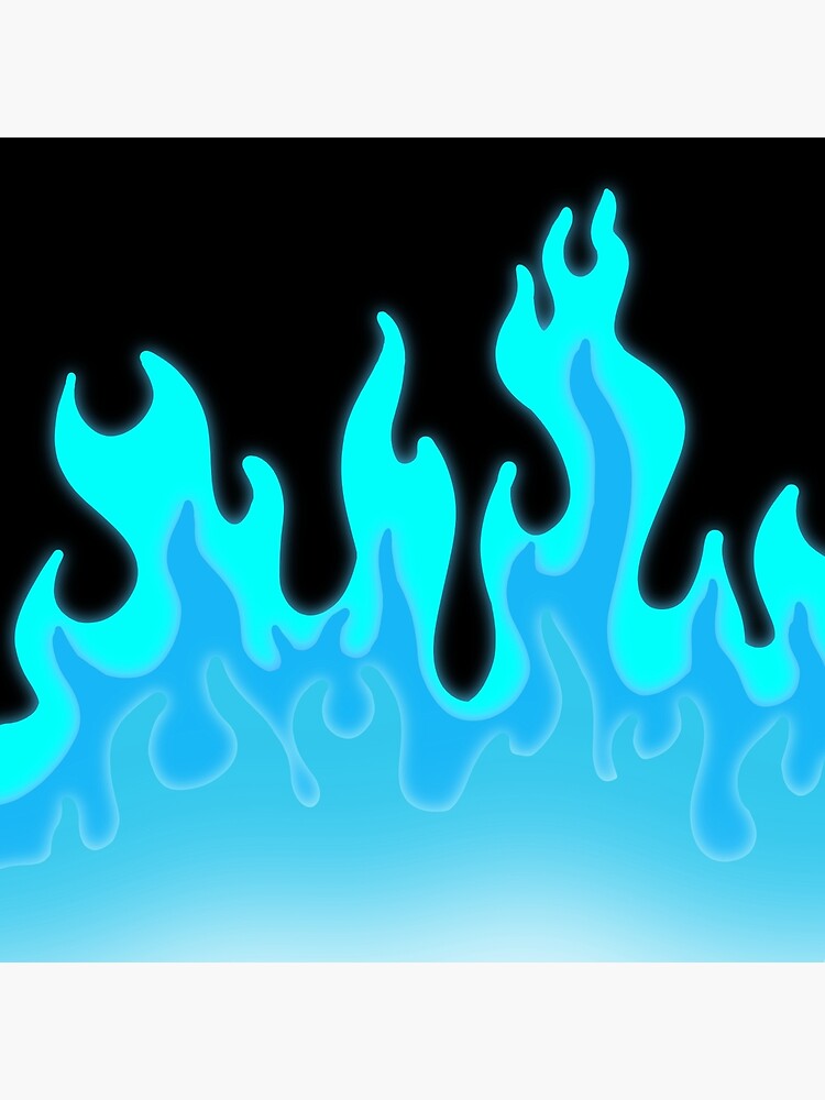 "Flames in Teal and Cyan!" Poster for Sale by KelseyLovelle | Redbubble
