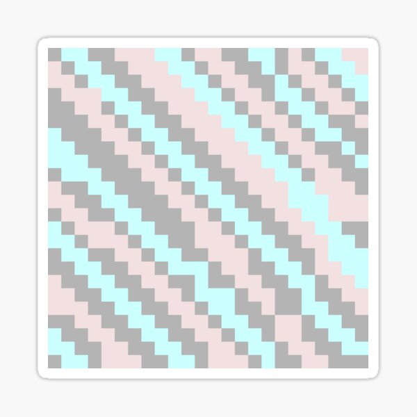 "Pixel diagonal lines" Sticker for Sale by Bee- | Redbubble