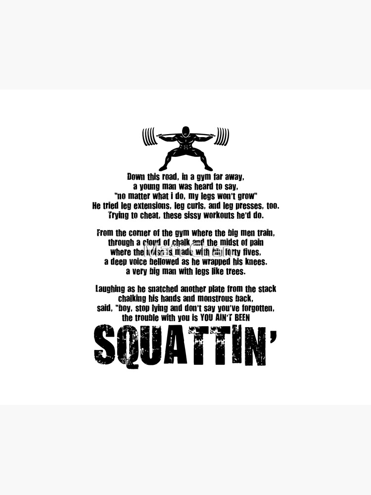 "Squat Poem" Tapestry by mchanfitness | Redbubble