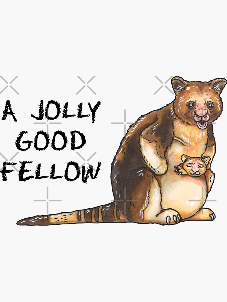 "Goodfellows tree kangaroo - Animal series" Sticker by BeeHappyShop ...
