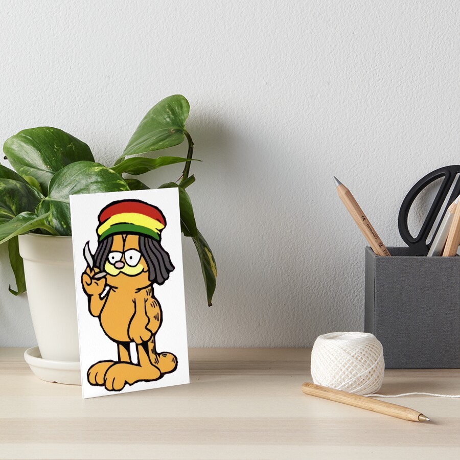 "Rastafarian Garfield" Art Board Print for Sale by Regseh | Redbubble