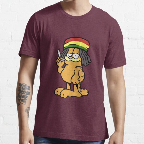"Rastafarian Garfield" T-shirt for Sale by Regseh | Redbubble | rasta ...