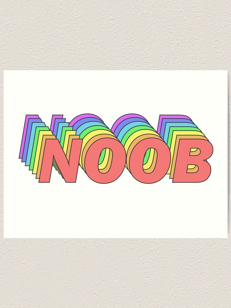 "NOOB rainbow text " Art Print for Sale by Torquoise | Redbubble