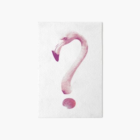 "Flamingo question mark summer design." Art Board Print for Sale by ...