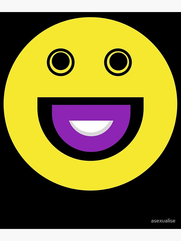 "Asexual Smiley Yellow Smiley Ace Face Smiley Asexual Emoji T-Shirt ...