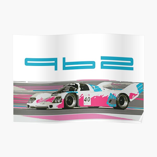 "1987 Retro Miami Vice IMSA 962 GTP Race Car" Poster by FromThe8Tees ...
