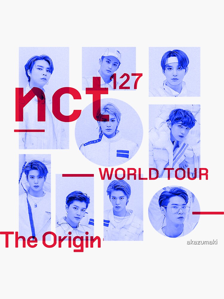 "NCT 127 world tour merch" Sticker for Sale by akazumaki | Redbubble