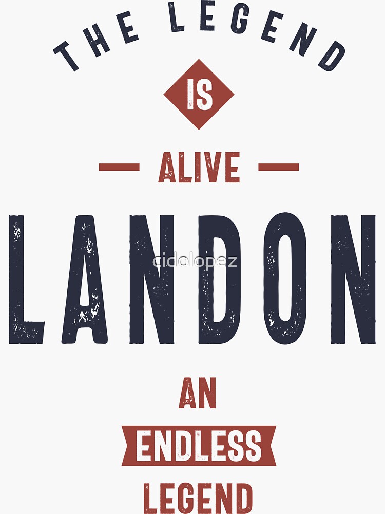 "Landon" Sticker for Sale by cidolopez | Redbubble