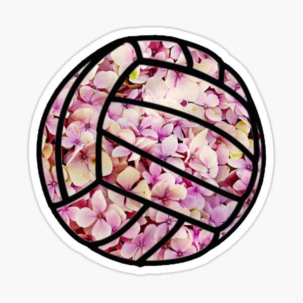 "Pink Flower Volleyball" Sticker for Sale by KatieBelmont | Redbubble