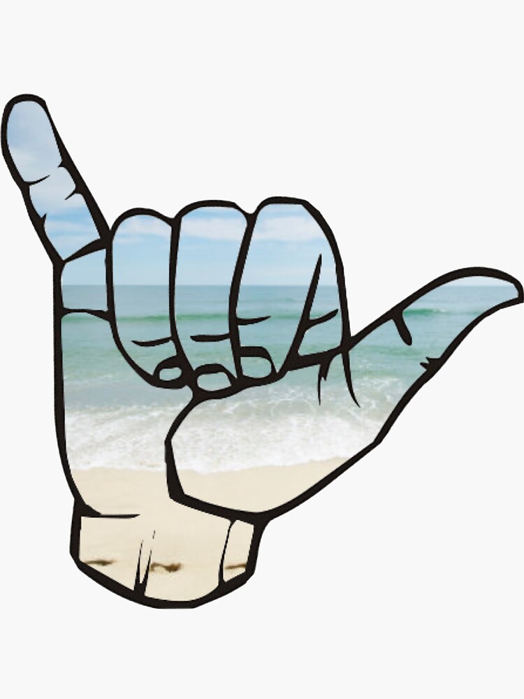 "Ocean Shaka" Sticker for Sale by KatieBelmont | Redbubble