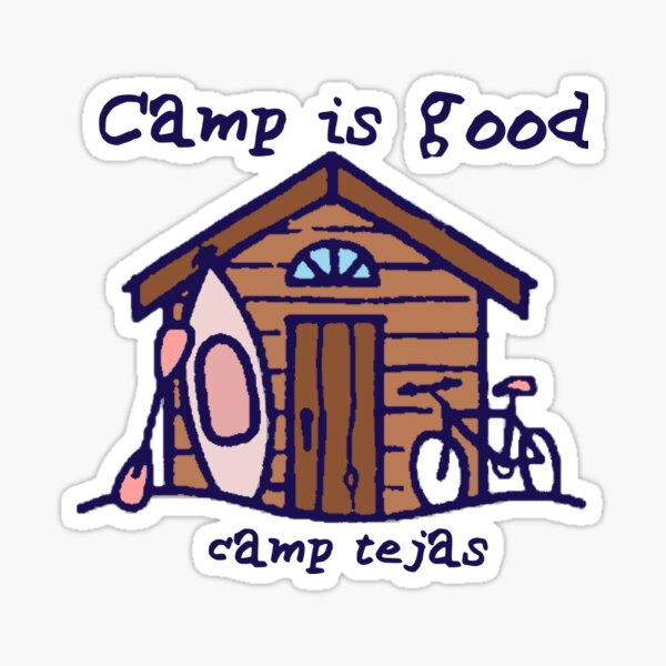 "camp is good tejas pink" Sticker for Sale by brooke-rebe | Redbubble