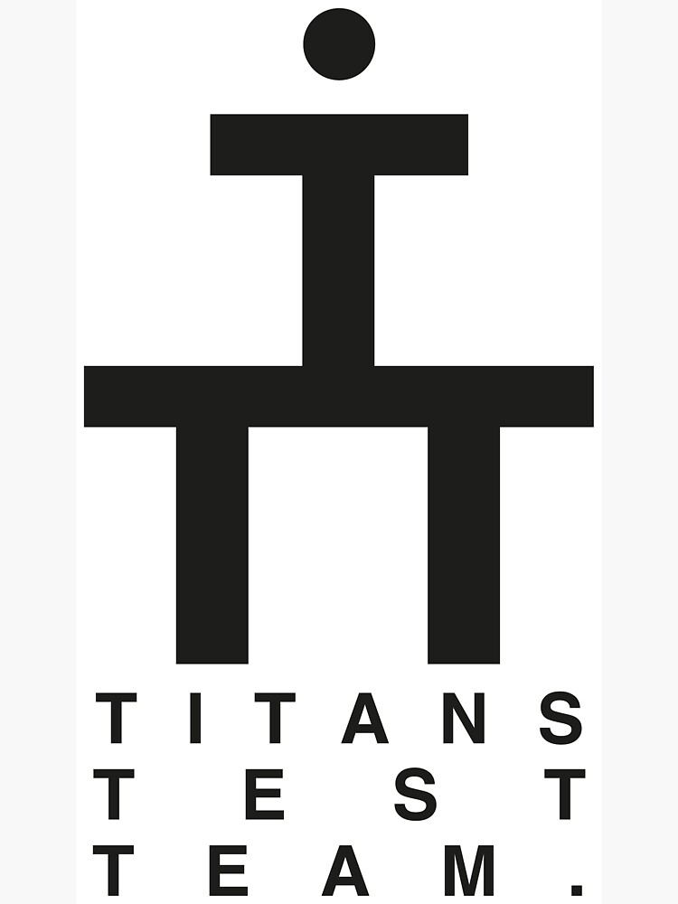 "Titans Test Team" Sticker for Sale by Gail Platt | Redbubble
