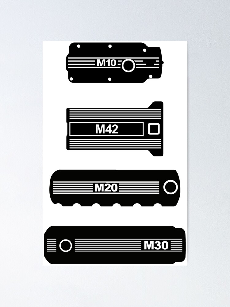"M10 | M42 | M20 | M30 engine valve cover theme" Poster for Sale by ...