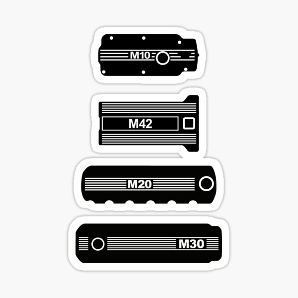 "M10 | M42 | M20 | M30 engine valve cover theme" Sticker for Sale by ...