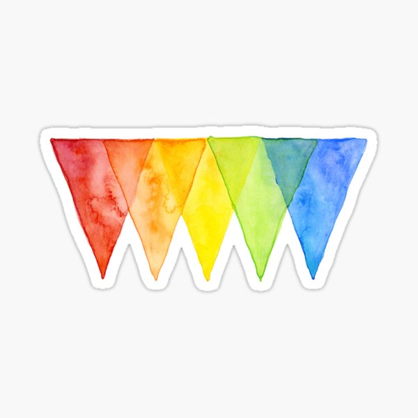 "RAINBOW WATER COLOR FLAGS" Sticker for Sale by PetsandBeyond | Redbubble