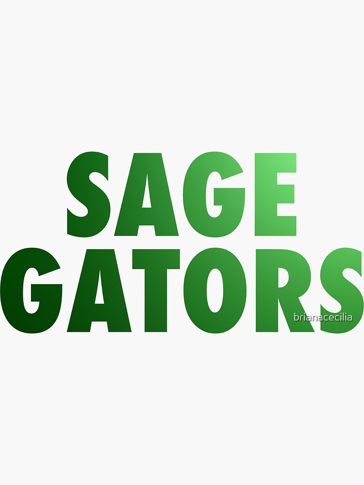 "Sage Gators" Sticker by brianacecilia | Redbubble