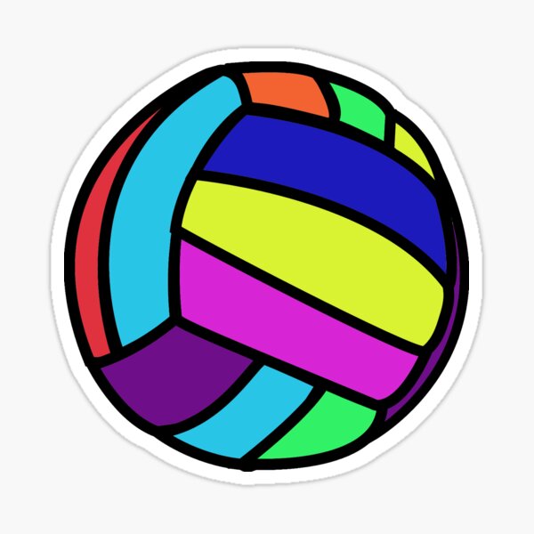 "Rainbow Volleyball" Sticker by nerdchild | Redbubble