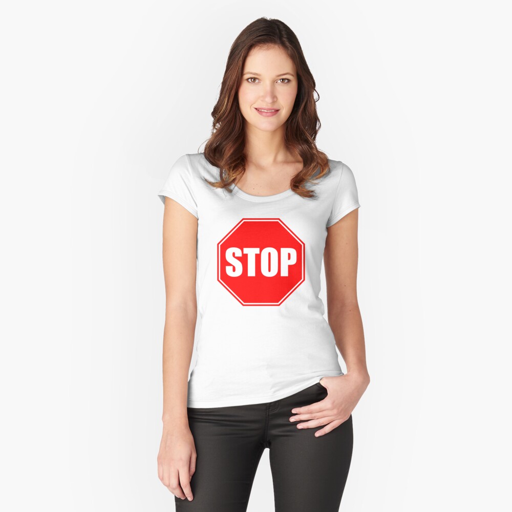"STOP SIGN" Sticker for Sale by HAUNTERSDEPOT | Redbubble