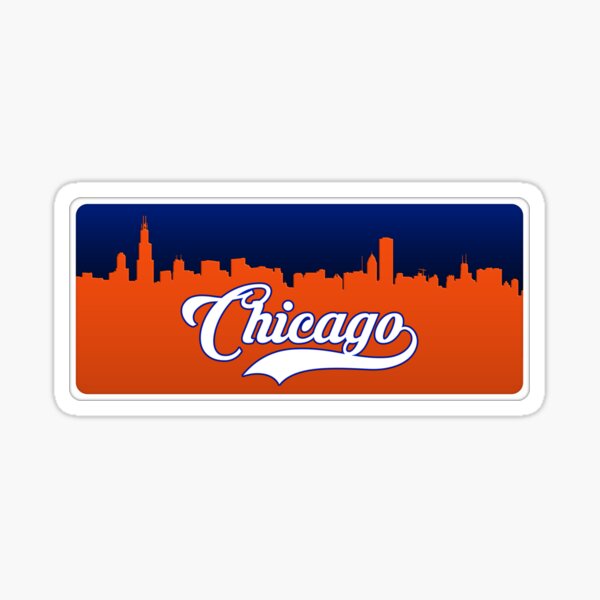 "Chicago Football Classic Skyline" Sticker by SSFootball | Redbubble