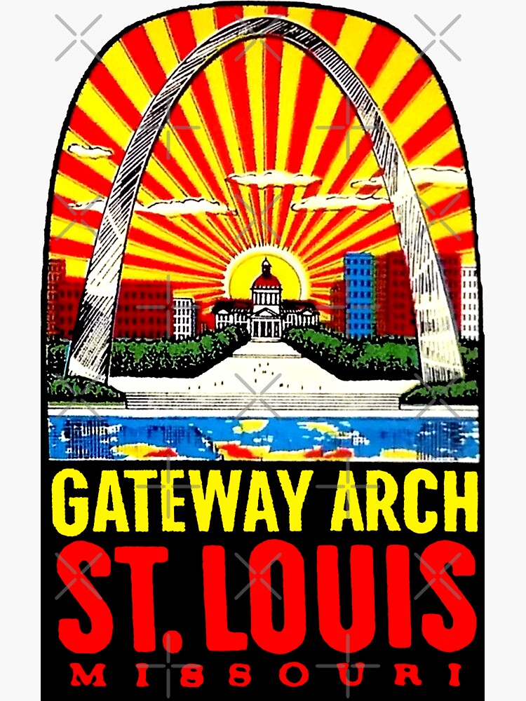 "Gateway Arch St Louis Vintage Travel Decal" Sticker for Sale by ...