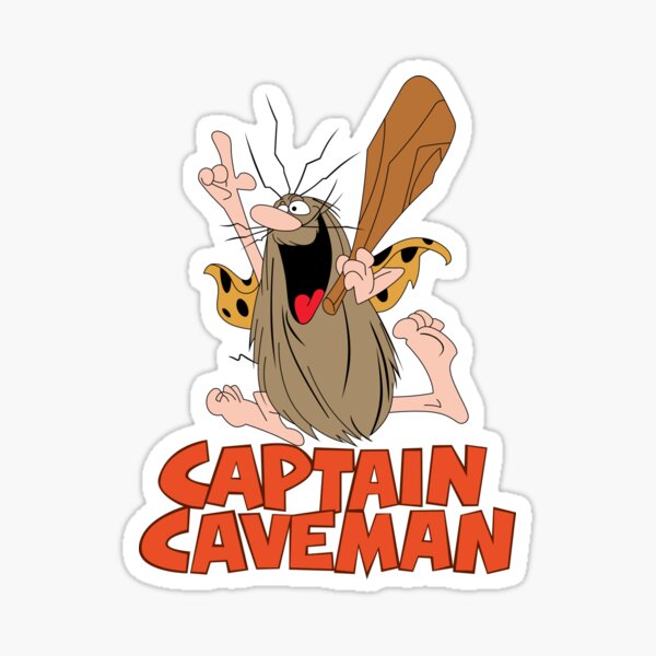 Captain Caveman Stickers | Redbubble