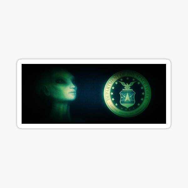 "Space Force Emblem With Alien Head HQ" Sticker for Sale by ...