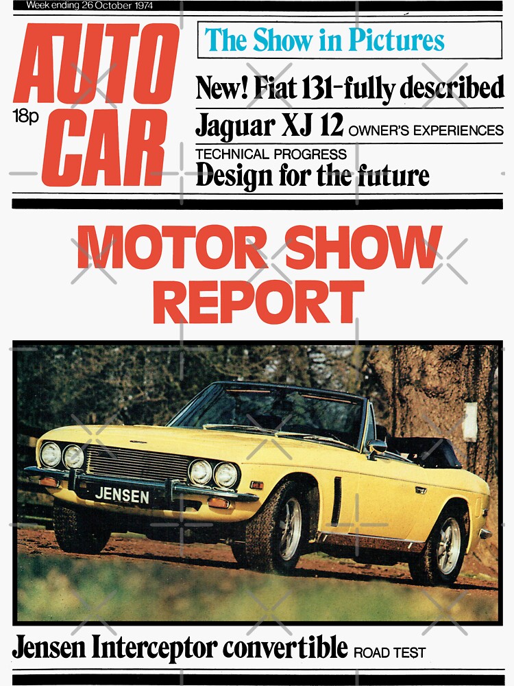 "JENSEN INTERCEPTOR" Sticker by ThrowbackMotors | Redbubble