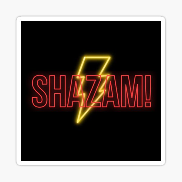"SHAZAM! neon" Sticker by lalita4real | Redbubble