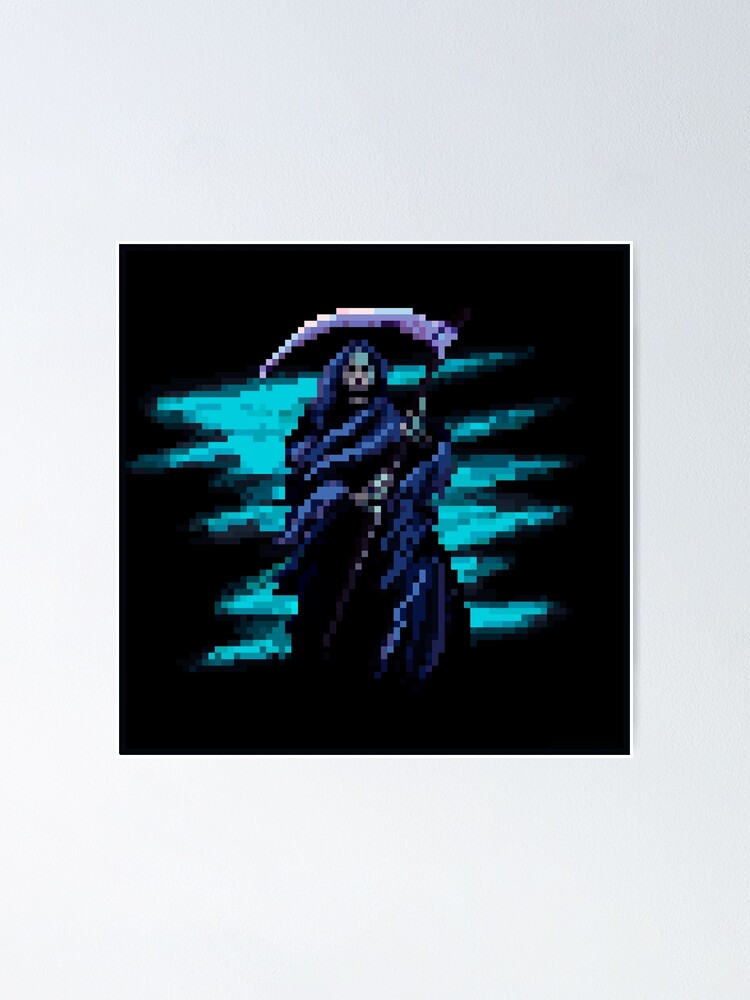 "Death Pixel Art Reaper" Poster by ricardojuchem | Redbubble