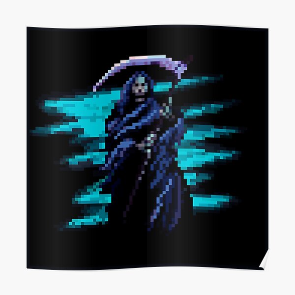 "Death Pixel Art Reaper" Poster by ricardojuchem | Redbubble