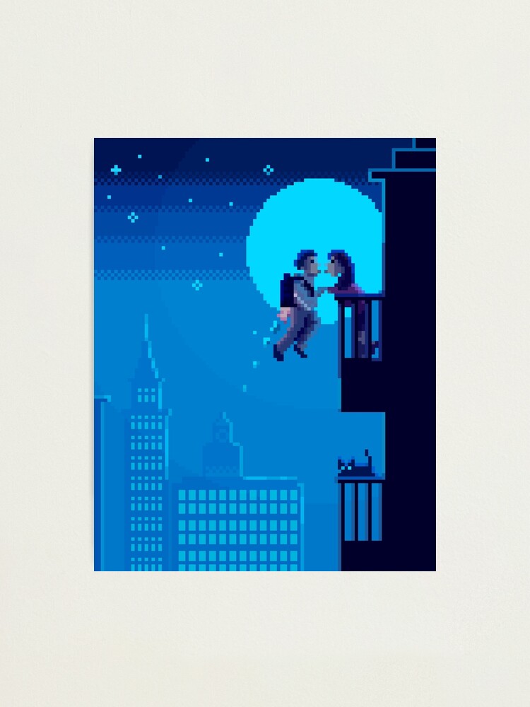 "Fly Me To The Moon Pixel Art" Photographic Print by ricardojuchem ...