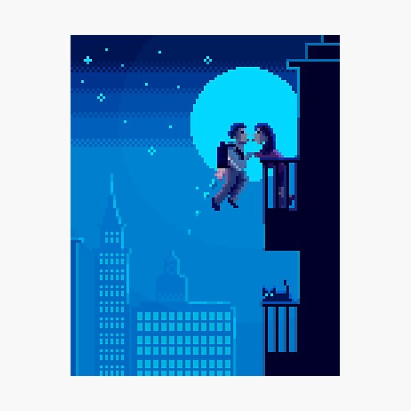 "Fly Me To The Moon Pixel Art" Photographic Print by ricardojuchem ...